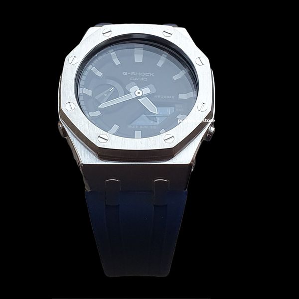 CUSTOM CasiOak GA-2100 G-Shock Casio oak Watch blue NEW | WatchCharts ...