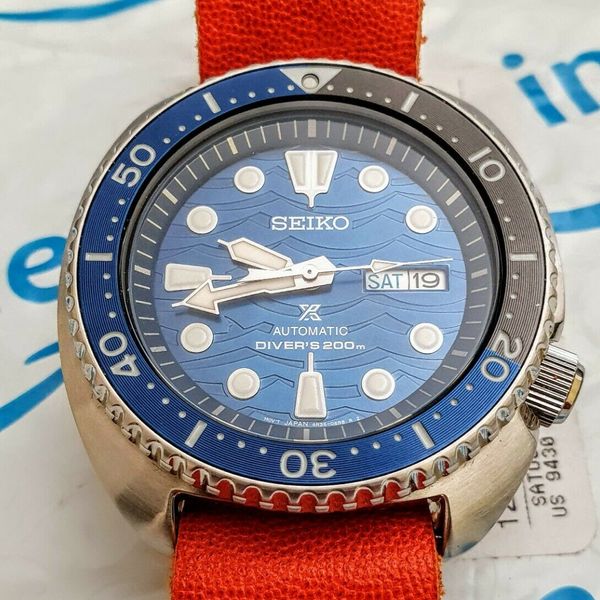 Seiko Prospex Turtle Save The Ocean Blue Dial Diver Watch SRPD21 ...