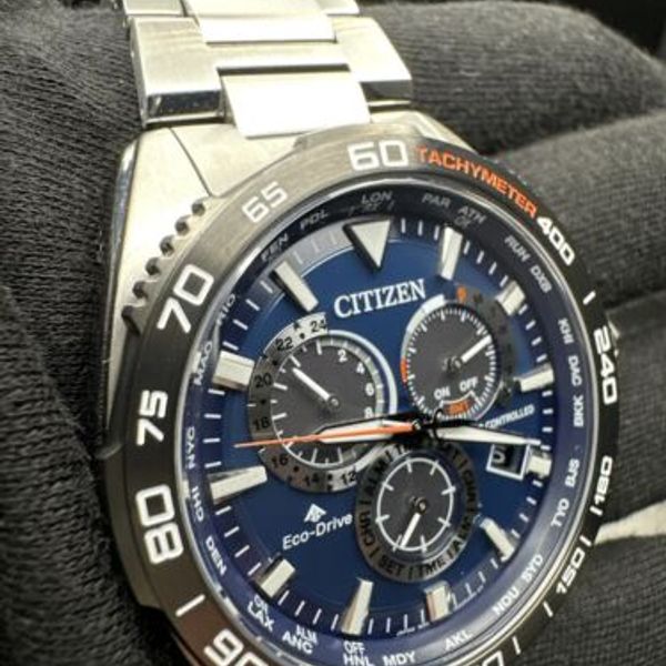 Citizen Promaster Land Eco-Drive Chronograph Men's Blue Dial Watch ...