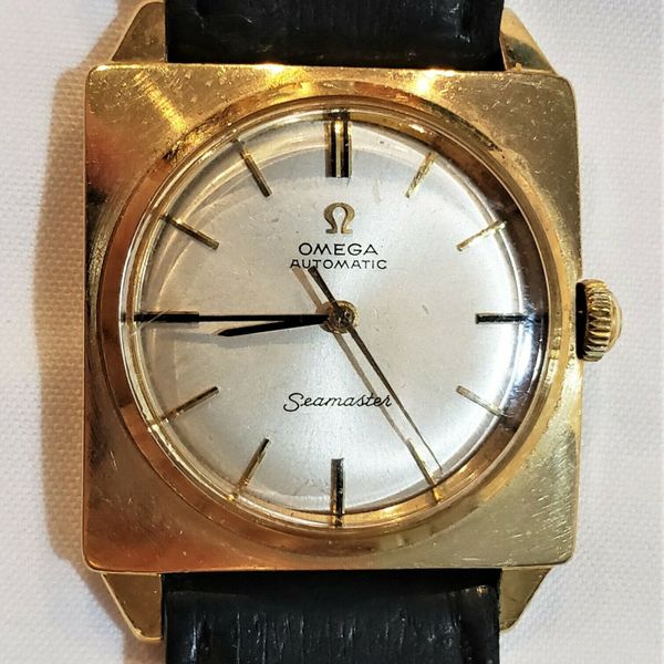1966 Omega 26mm Seamaster 14K Gold B6687 Self Winding Automatic 670 ...