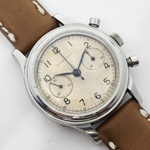 RARE Longines 13zn ref. 5415 Flyback chronograph Steel - Manual wind ...