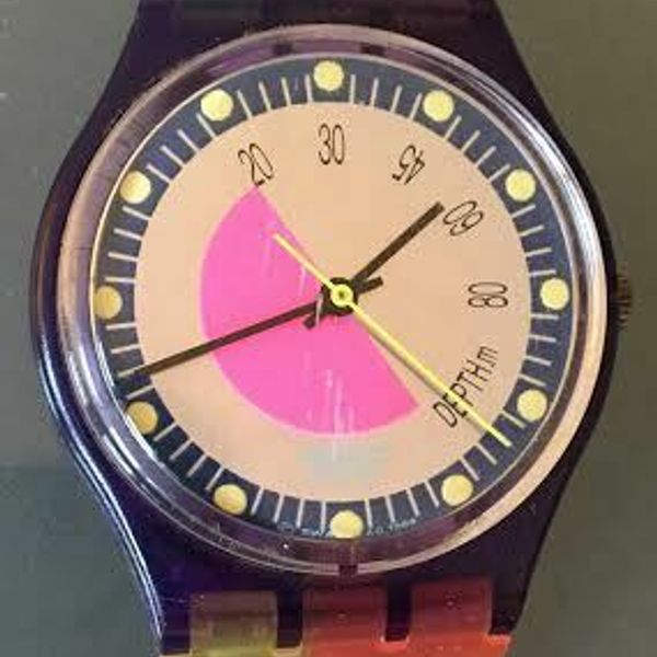 Vintage SWATCH Watch - ULTRA-RARE, Multicolor, Classic, Late '80s Early ...