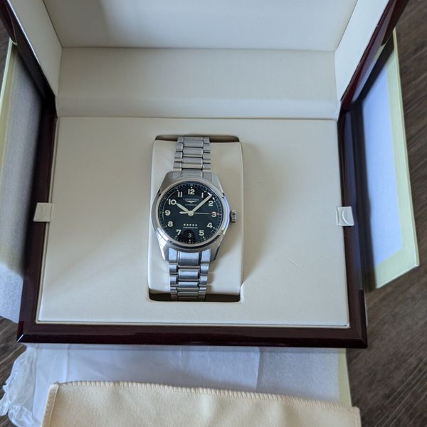 Black Longines Spirit 37mm Automatic Watch Full Kit - L3.410.4.53.6 ...