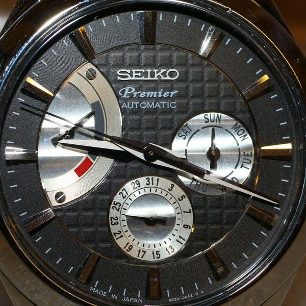 SEIKO PREMIER SPB001 AUTOMATIC S/S DAY DATE POWER RESERVE 42MM 29 ...
