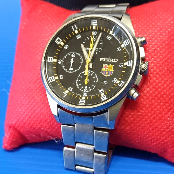Seiko FC Barcelona Watch Working With original strap- Japan ...