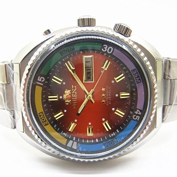 ( ORANGE DIAL)Vintage Orient Crystal Automatic 21J LHL 469617SA-7A ...