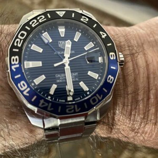 Tag Heuer Aquaracer GMT Automatic Blue Dial Men's Watch WAY201T.BA0927 ...