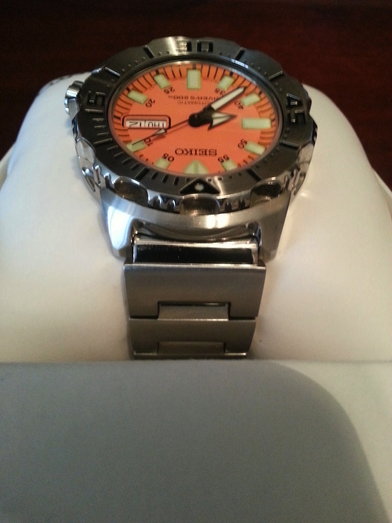 Seiko Orange Monster OM SKX781 on Stainless - Like New | WatchCharts