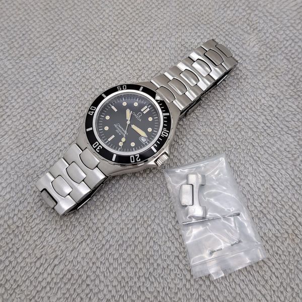 Vintage Omega Seamaster Pre Bond Black 396.1062 Quartz Men's Swiss ...
