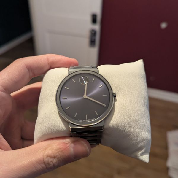 Movado Bold Horizon SWISS Quartz Gray IP Stainless Steel Men's Watch ...