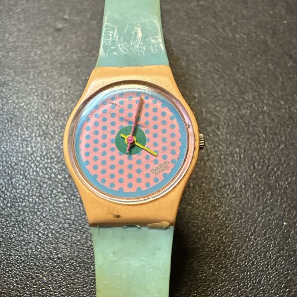 VINTAGE 1986 Swatch Watch -PINK FLAMINGO- one of first swatches! not ...