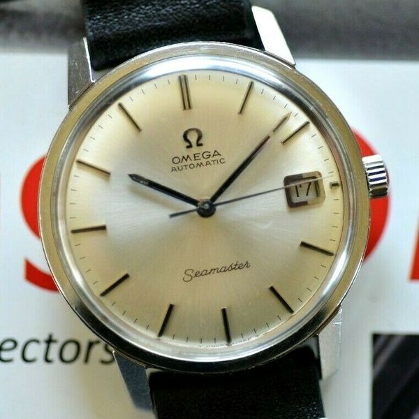 Vintage 1970 Omega Automatic Seamaster Watch Stunning Onyx Dial Runs ...