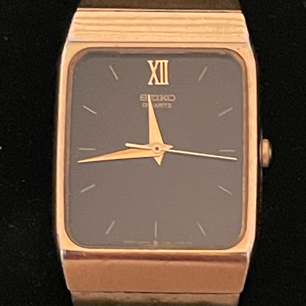 Vintage Seiko Quartz 5Y95-5000 Men's Watch Runs New Battery Black Dial ...