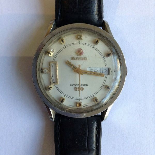 Vintage Rado Starliner 999 Automatic 25 Jewels Mens Swiss Watch. Needs ...