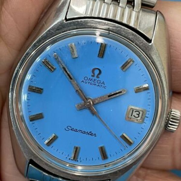 Omega Vintage Seamaster Personalized Turquoise Dial (710) | WatchCharts ...