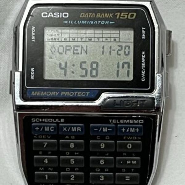Casio Data Bank 150 DBC-1500 Working - No Band - For Parts or Repair ...