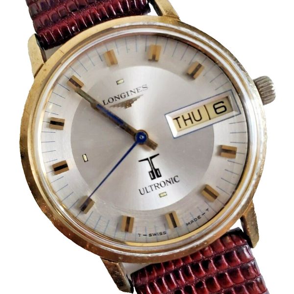 LONGINES ULTRONIC DAY/DATE 12J 10K Gold filled bezel Cal.6332 .1970's ...