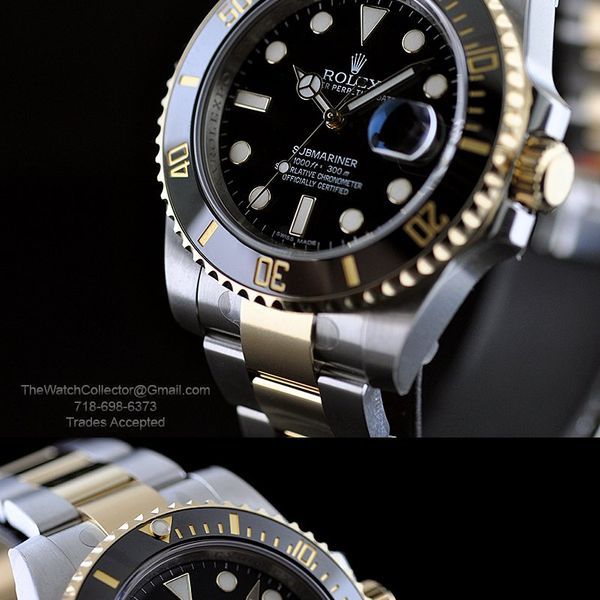 ROLEX SUBMARINER 116613 CERAMIC BEZEL 18K/STEEL TWO TONE UNWORN NEW ...