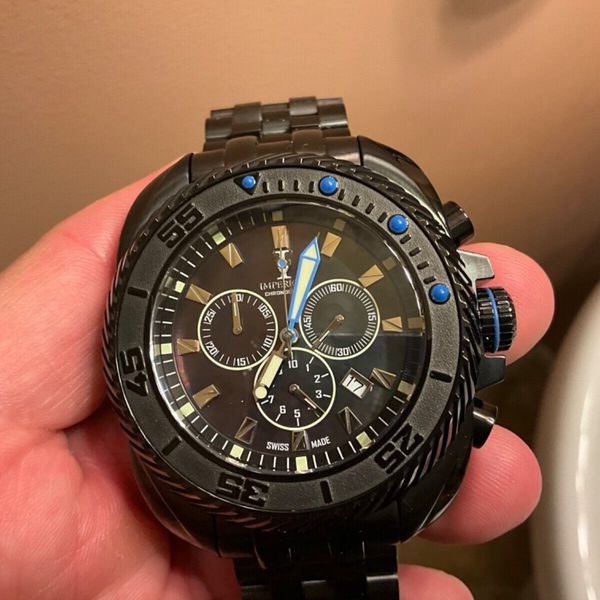 IMPERIOUS INVICTA SWISS MADE GEAR HEAD MODEL IMP1004 MOP DIAL QUARTZ ...