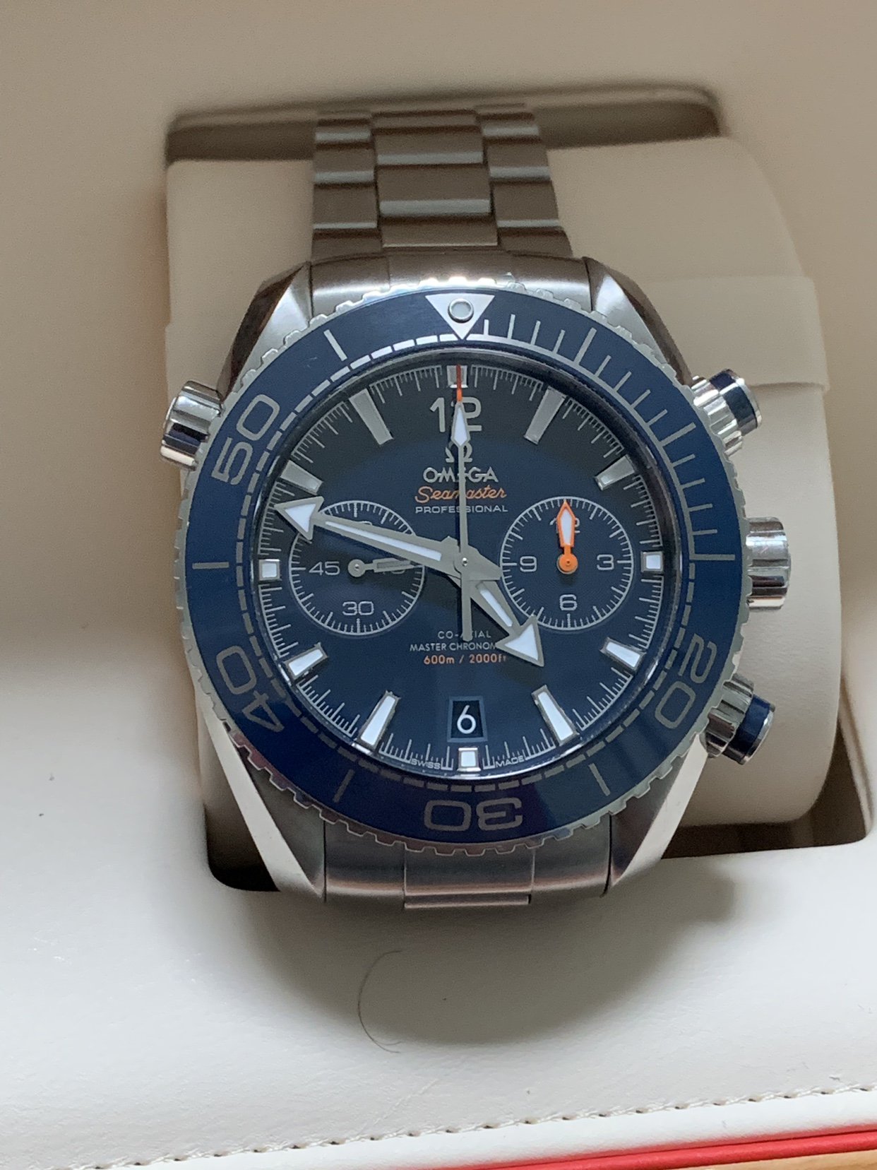 Omega Seamaster Planet Ocean Blue Ceramic Chronograph full set under ...