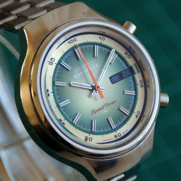 SEIKO 5 SPORTS SPEEDTIMER 7015-8000 - ORIGINAL - VINTAGE JDM WATCH ...