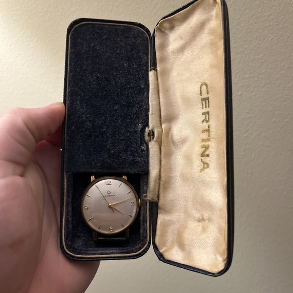 Vintage Certina 9ct Gold Watch- PURE GOLD - 50-70s Era | WatchCharts ...