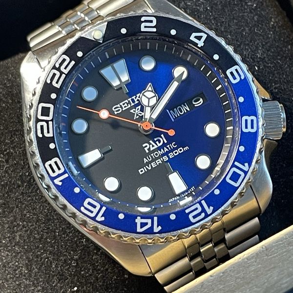 Rare Mint Seiko Automatic Day-Date "Padi/Batman" Dive Watch ...