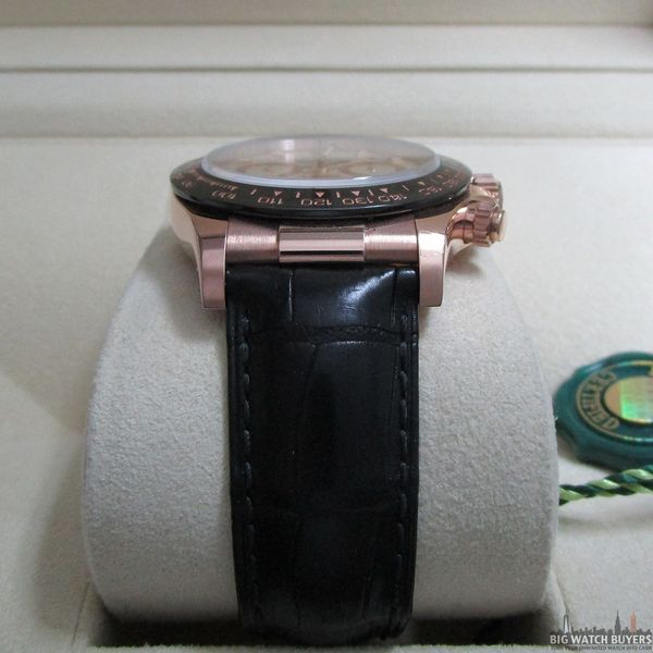FS: Rolex Daytona, Ivory dial, Engraved Bezel, Leather strap, Rose gold ...
