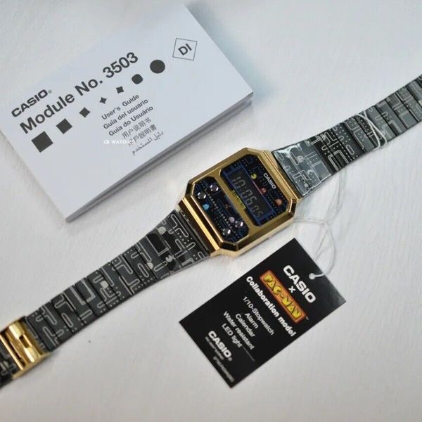 CASIO PAC-MAN A100WEPC Black/Gold Limited Edition Watch | WatchCharts ...