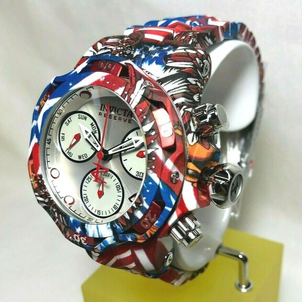 Invicta 34653 Reserve 44mm USA Flag Venom Gen III Hydroplated Bracelet ...