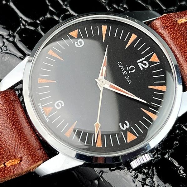 Omega Black dial Vintage Men's watch cal. 283 from 1940's Near Mint ...