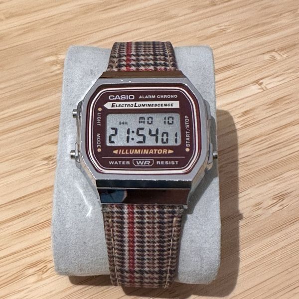 Casio A168WEFL-5AEF - Rare Plaid Strap - Great Condition | WatchCharts ...