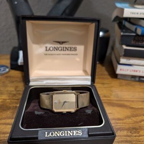 Longines Gold Mechanical Vintage Watch W1109 Tank | WatchCharts Marketplace