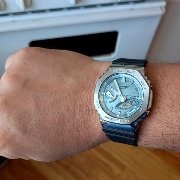 Casio G-Shock G-Steel GBM2100A-1A2 Tough Solar Bluetooth Blue Dial Watch | WatchCharts Marketplace