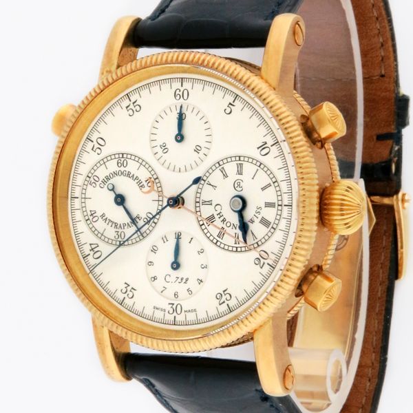 Chronoswiss 18K Solid Gold Chronograph Rattrapante Split Seconds CH7321 ...