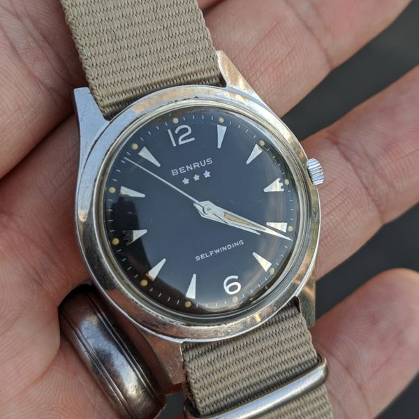 [WTS] Black Dial Benrus 3 Star Automatic - Just Serviced! | WatchCharts