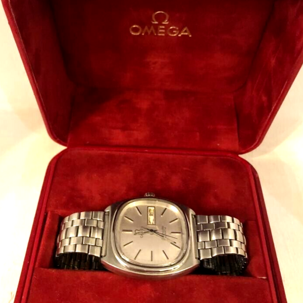 VINTAGE OMEGA SEAMASTER WATCH SILVER QUARTZ 1980s RARE SQUARE ...