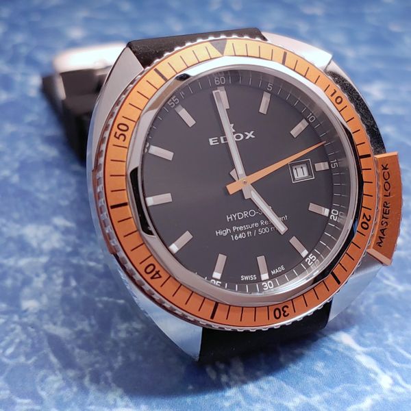 FS: Edox 46mm hydro-Sub Swiss Quartz Dive Watch | WatchCharts Marketplace