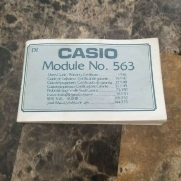 Casio DBC-60 Calculator Data Bank Stop Watch Module 563 - Manual only ...