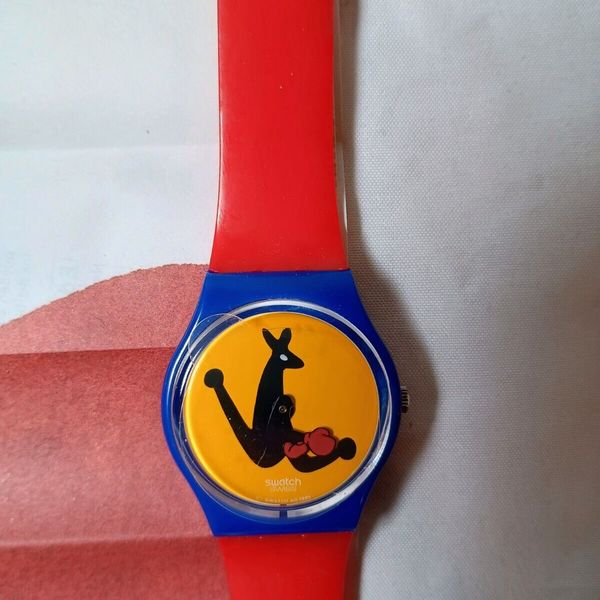 SWATCH WATCH GN163 "BOXING KANGAROO" ORIGINAL 1996 DESIGNED BY EDUARDO ...