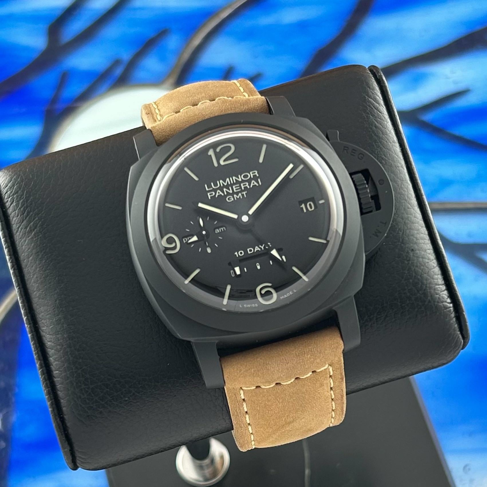 [WTS] PANERAI PAM00335 Luminor 1950 GMT Black Ceramic 10 Day 44mm PAM ...