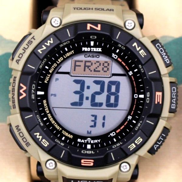 CASIO PRO TREK PRG-340SC-5JF Climber Solar Compass Outdoor Men's Digital Watch | WatchCharts ...