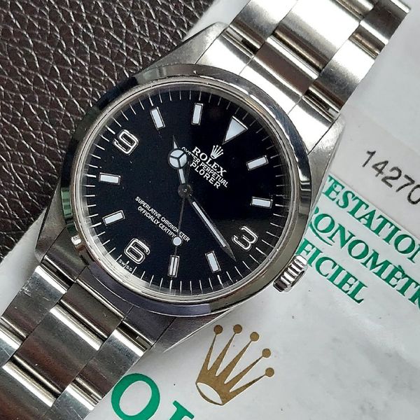 Rolex Explorer 1 ref.14270 with paper. | WatchCharts Marketplace