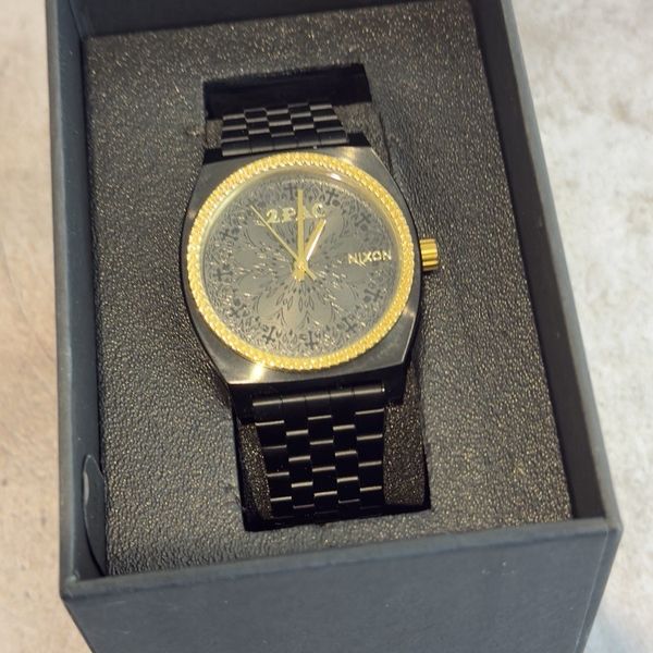 Nixon 2PAC Tupac Time Teller Watch 3-Hand 37mm Stainless Steel Black ...