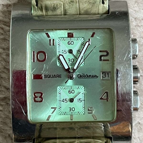 A Seiko 7N43-9070 watch & an Altanus "Square" watch, (2). | WatchCharts ...
