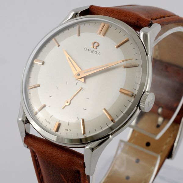 1950'S EXTRA LARGE OMEGA REF 2603 RARE SPIDER LUGS MANUAL WIND SWISS ...