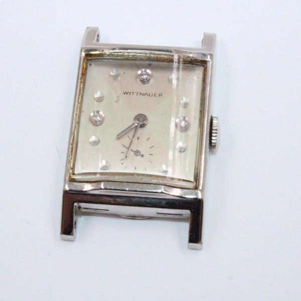 WITTNAUER MEN'S Wind Up Wrist Watch 10K G.F. DIAMOND ACCENTED DIAL ...