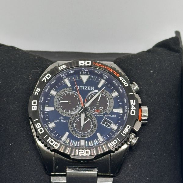 Citizen Promaster Land Eco-Drive Chronograph Men's Blue Dial Watch ...