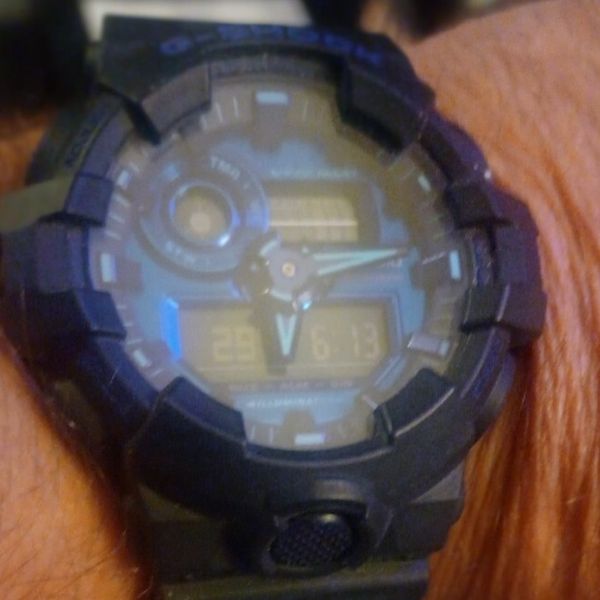 Men's Casio G-Shock Virtual World Analog-Digital Blue Violet Metallic ...