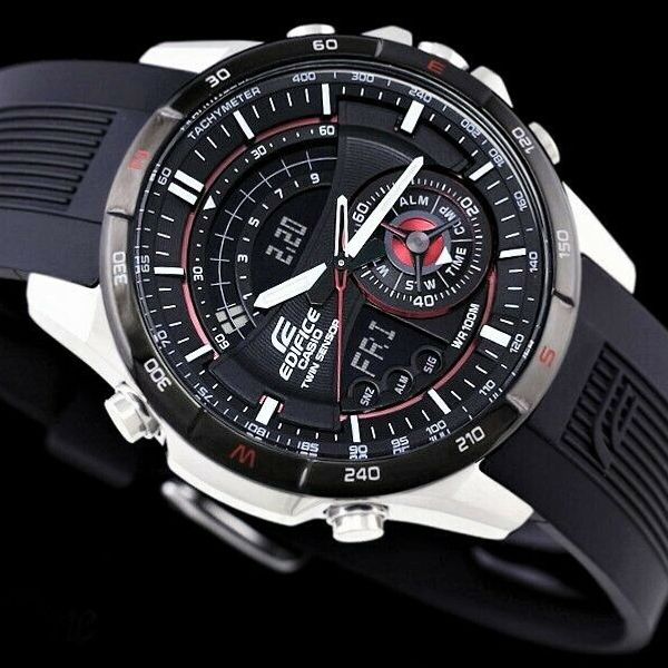 BRAND NEW CASIO EDIFICE ERA-200B-1 TWIN SENSOR COMPASS THERMOMETER RARE ...